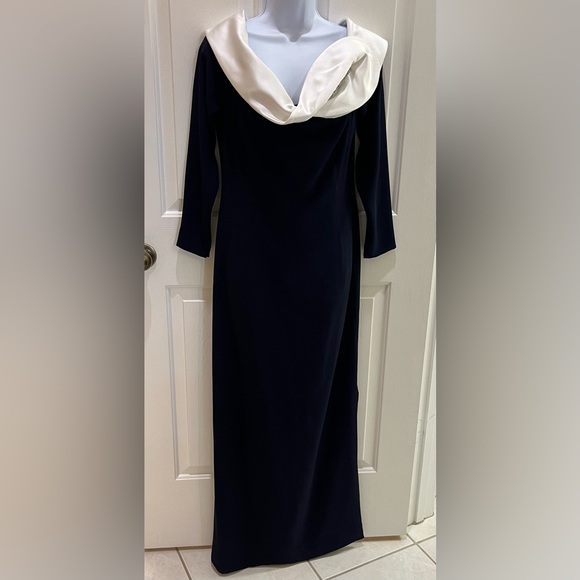 Travilla | Dresses | Travilla Black And White Calla Lily Gown | Poshmark